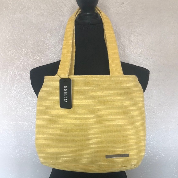 Guess | Bags | Guess Yellow Quilted Tote Bag With Dual Straps | Poshmark
